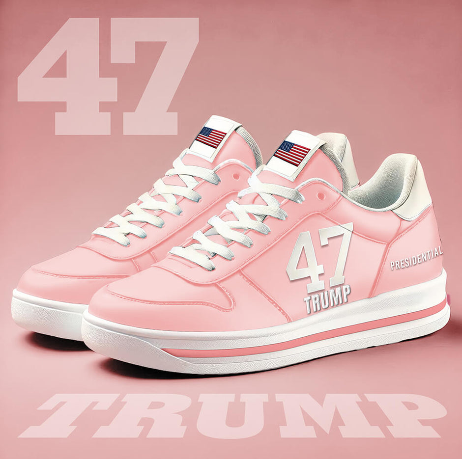 Trump 47 Presidential Pink Low Tops - NEW
