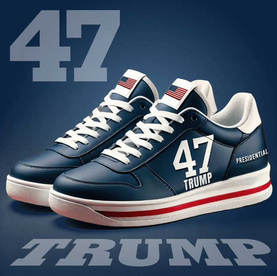 Trump 47 Presidential Blue Low Tops
